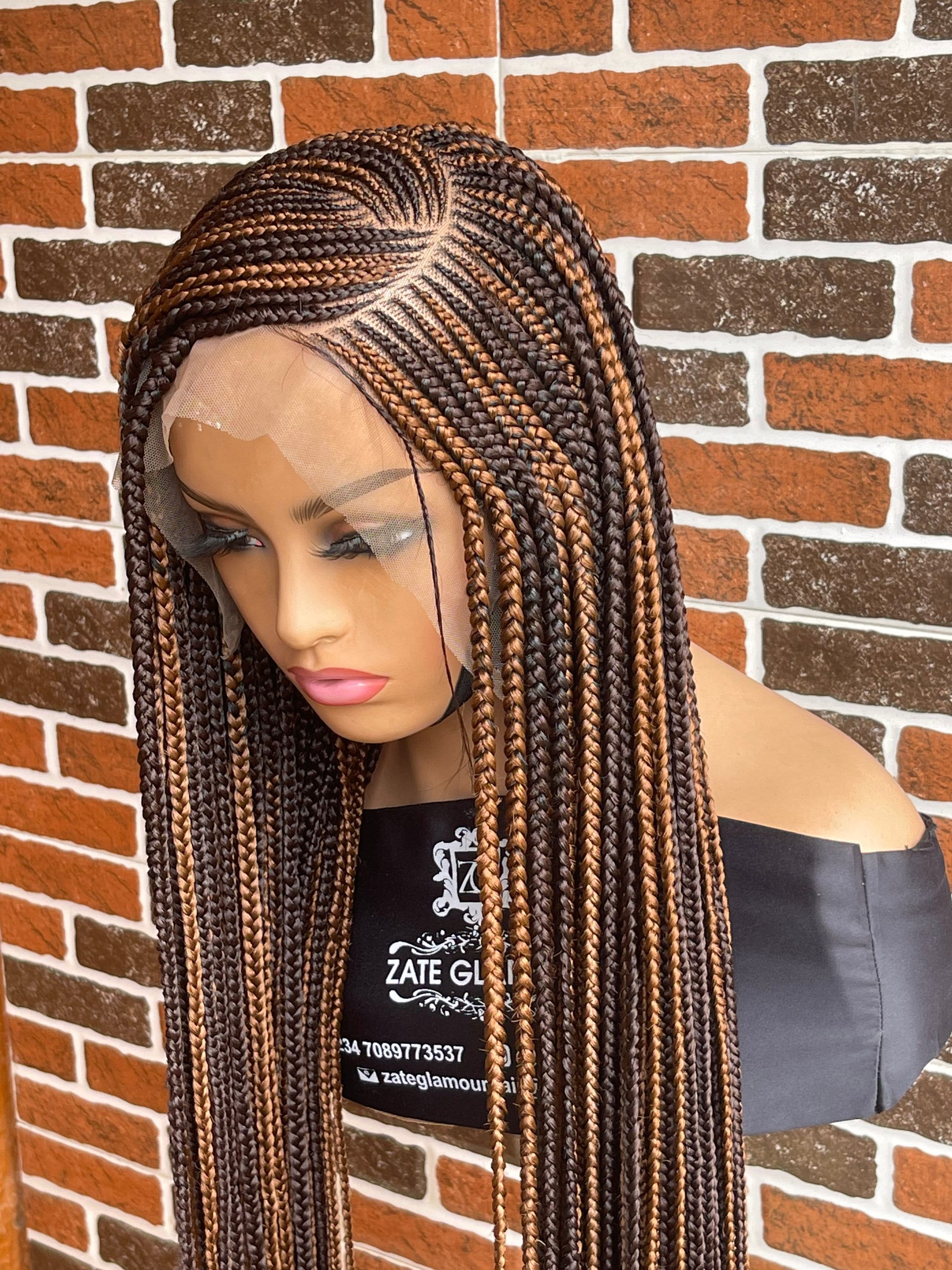 Cornrows Wig Tribal Braids Knotless Braids Box Braids Passion - Etsy