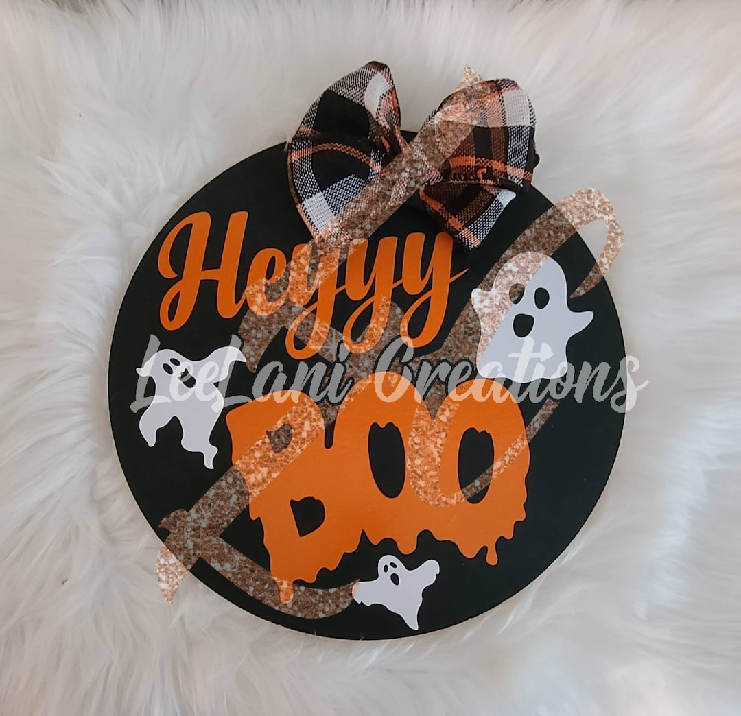 Hey Boo Door Sign| Halloween Door Sign | Farmhouse Sign| Front Door ...