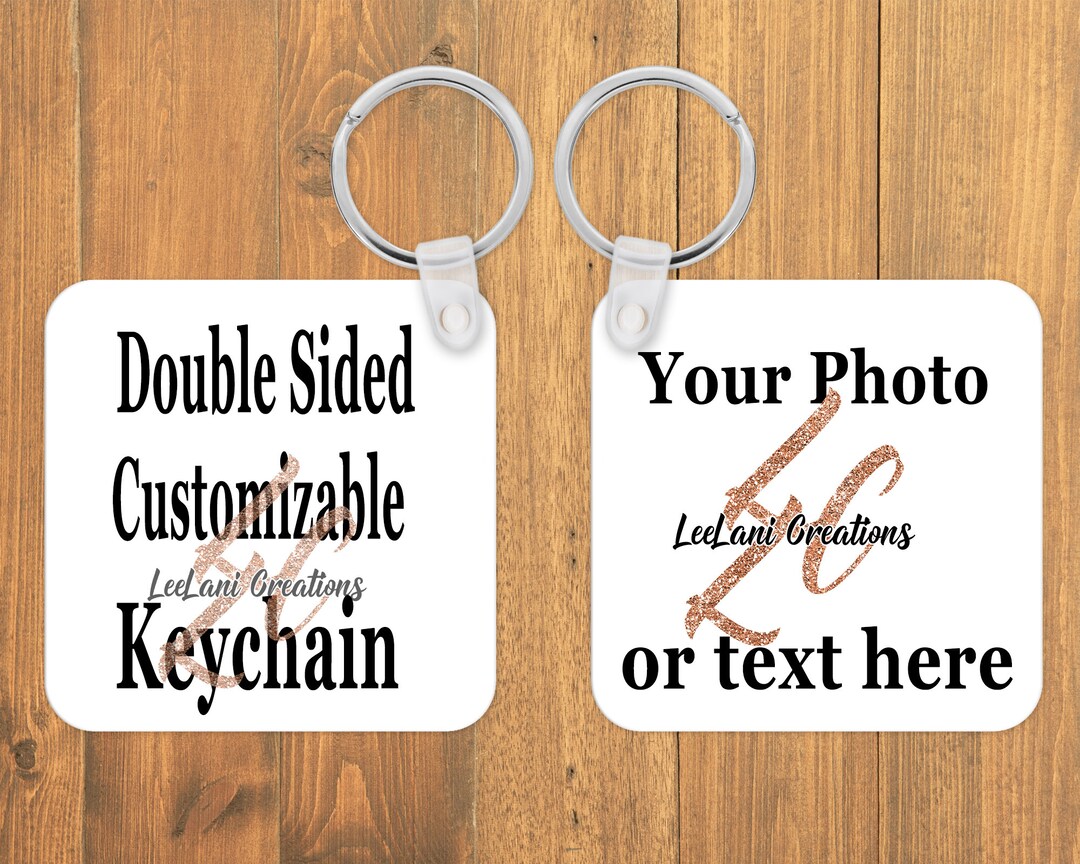 Custom Double Sided Keychain | Photo Keychain | QR Keychain ...