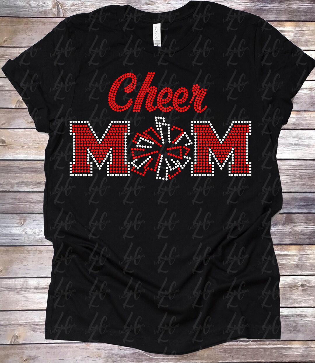 Cheer Mom Rhinestone T-shirt | Cheer Mom Hoodie | Cheer Mom| Rhinestone ...