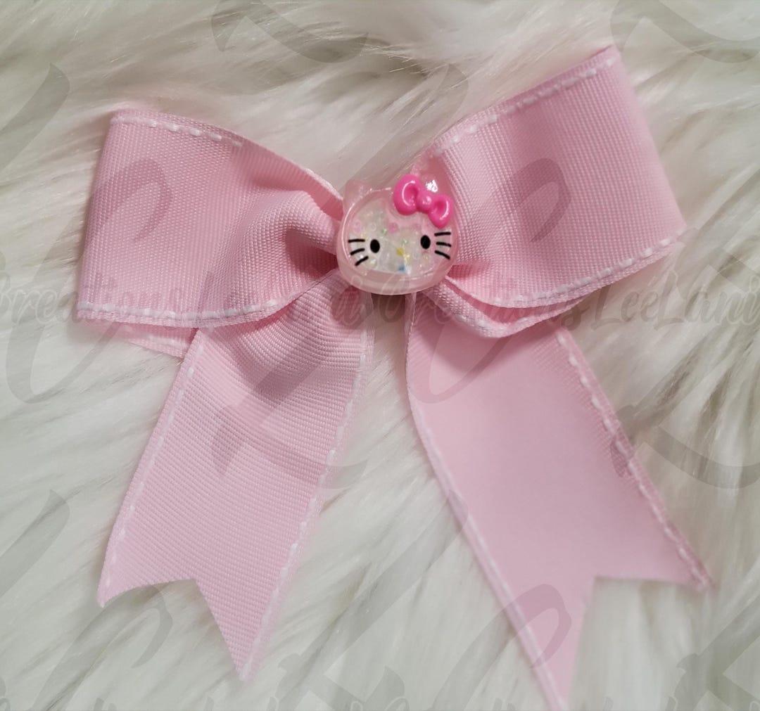 Pastel Pink Hello Kitty-inspired Hair Bow | Shaker HK Bow| Cute ...