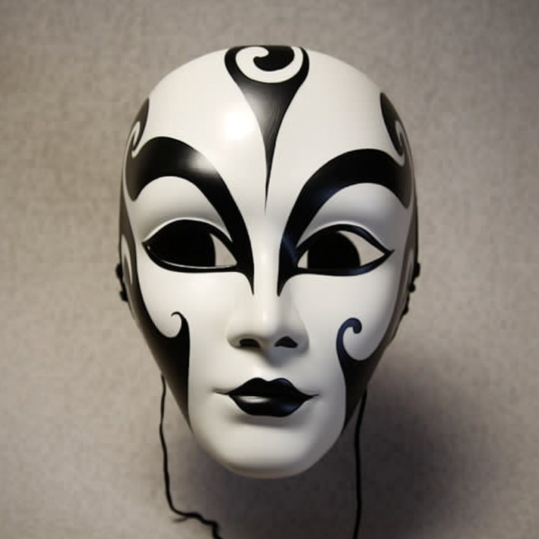 Pierrot's Face Original Venetian Handmade Mask Ideal for Halloween ...