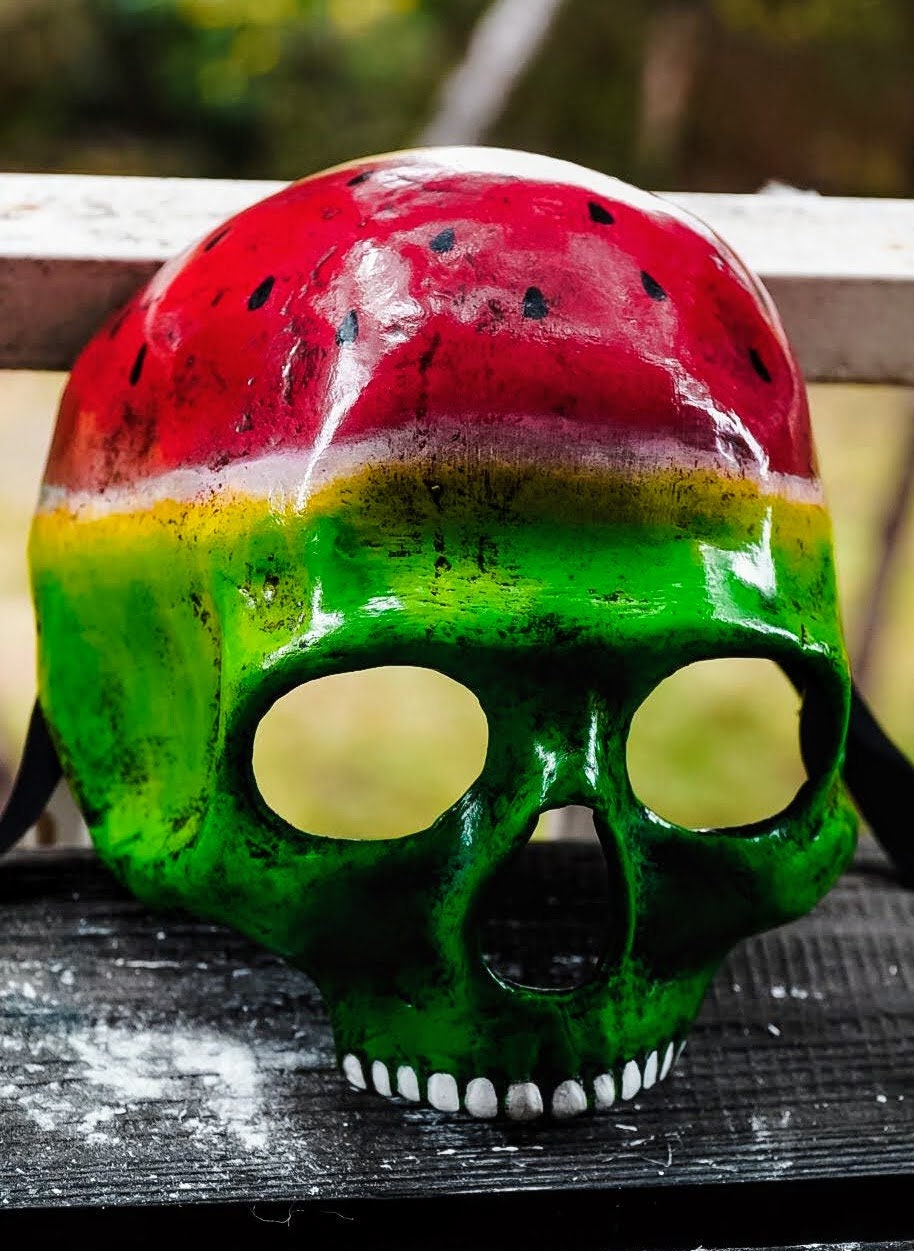 Mask Ready Skull Mask Watermelon Fruit Venetian Style - Etsy