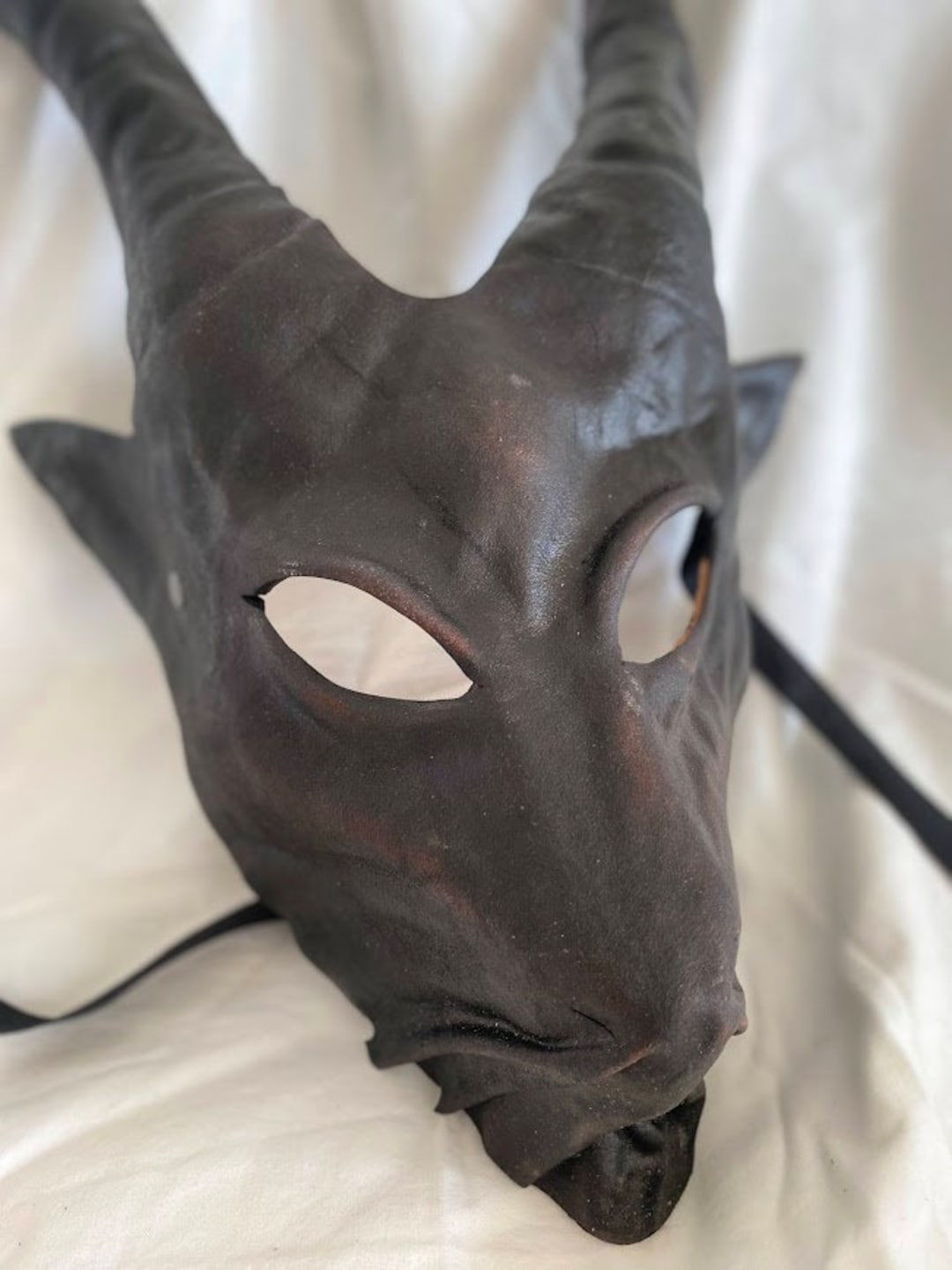 Demon Ram Venetian Style Leather Mask: Unleash the Dark Elegance ...