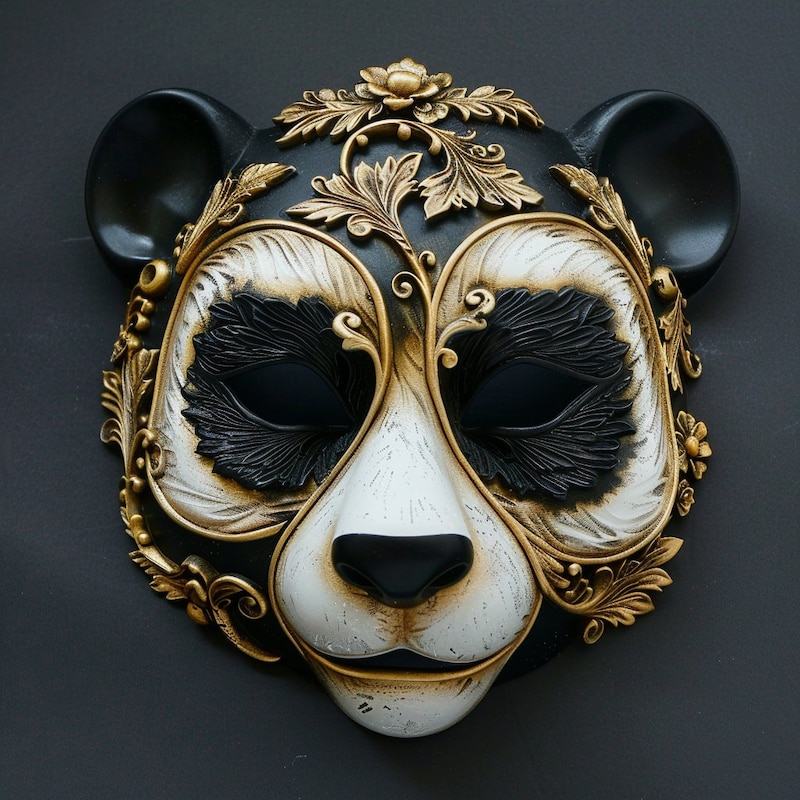 Panda Mask - Etsy