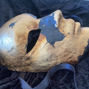 LIMITED EDITION Sardinia Mask Black and Gold Face Full Venetian Style ...