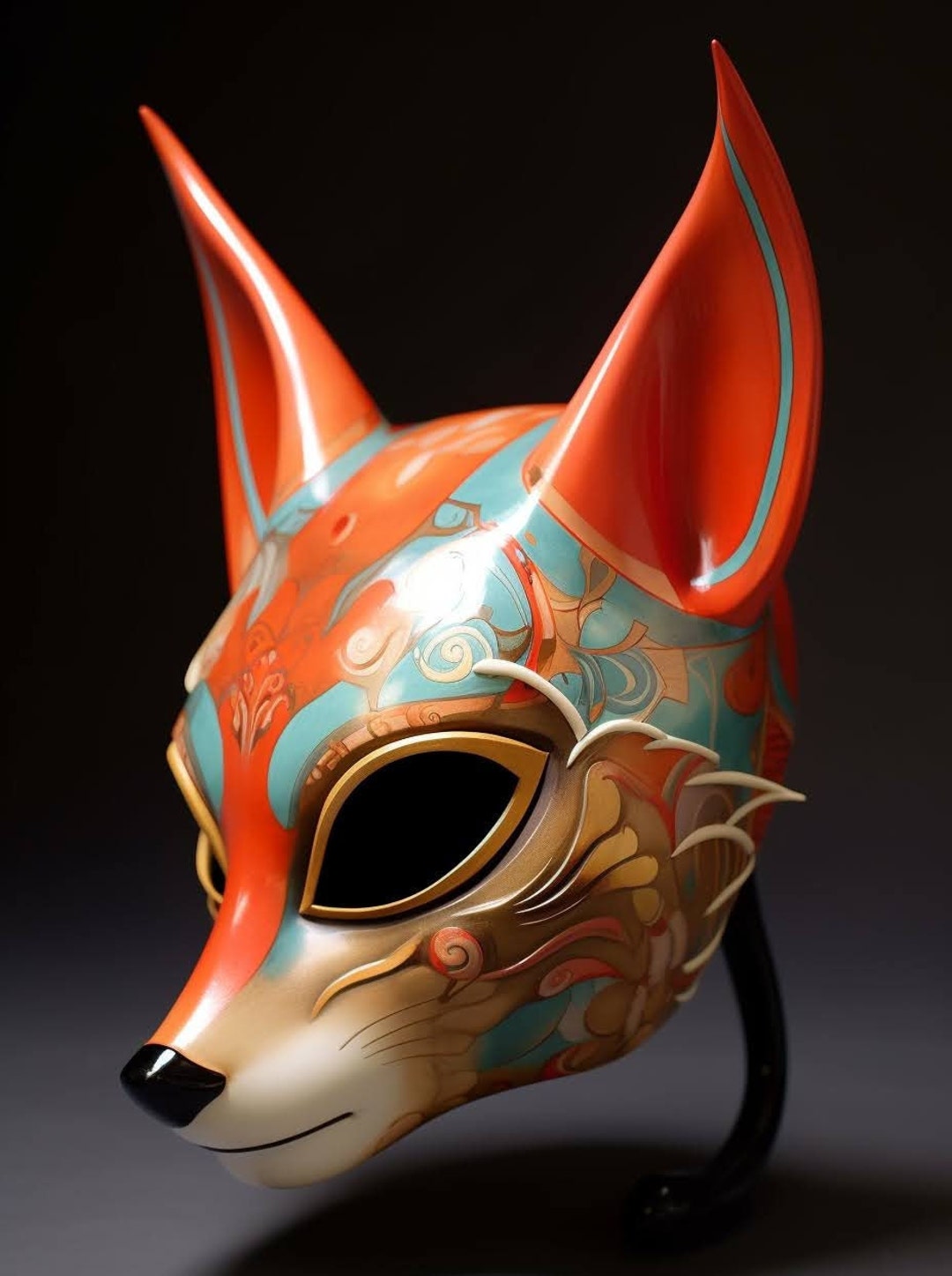 Mystical Colorful Fox Mask. A Journey Into Fantasy, Where Enchanted ...