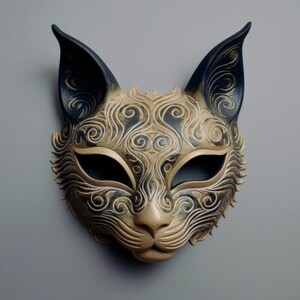 Unique and Decorated Venetian Cat Mask A Work of Art for Your Carnival ...