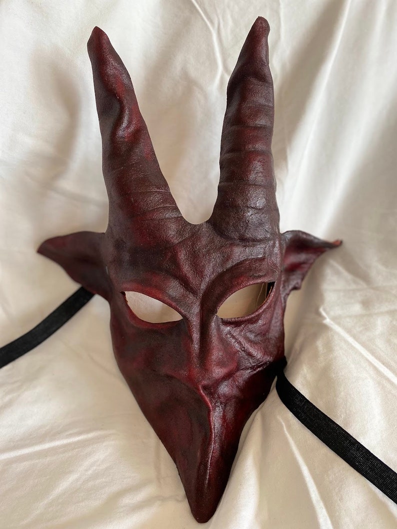 Crimson Baphomet: Special Edition Venetian Leather Mask. - Etsy