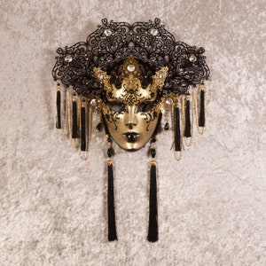 Nymph. Venetian Mask in Papier-mâché, Made by Hand. Decorated With Fine ...