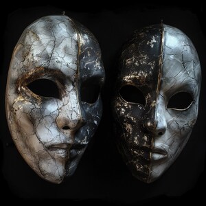 Masks of Duality, the Enigma of Time, Where Light and Darkness Converge ...