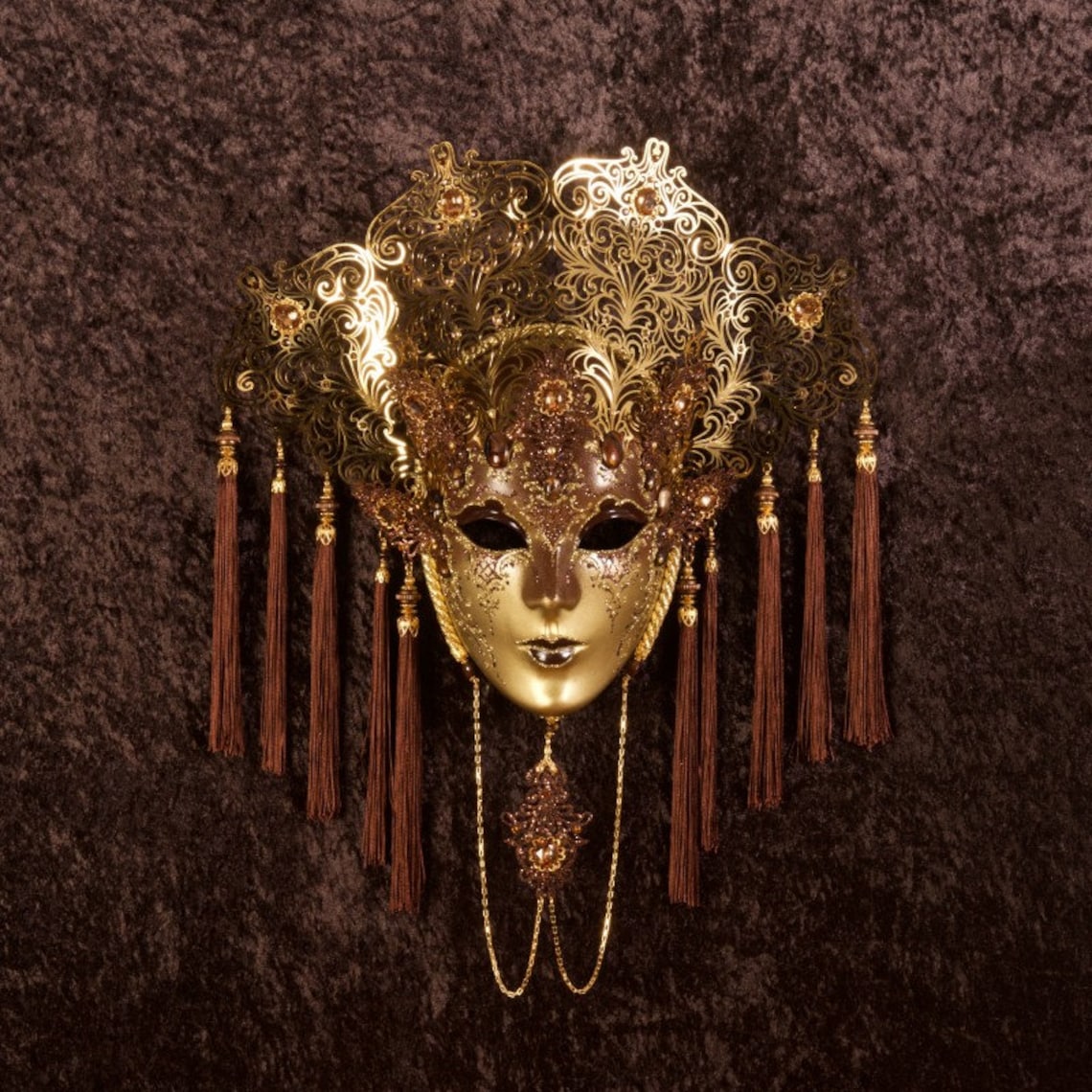 Nymph. Venetian Mask in Papier-mâché Made by Hand. Decorated - Etsy