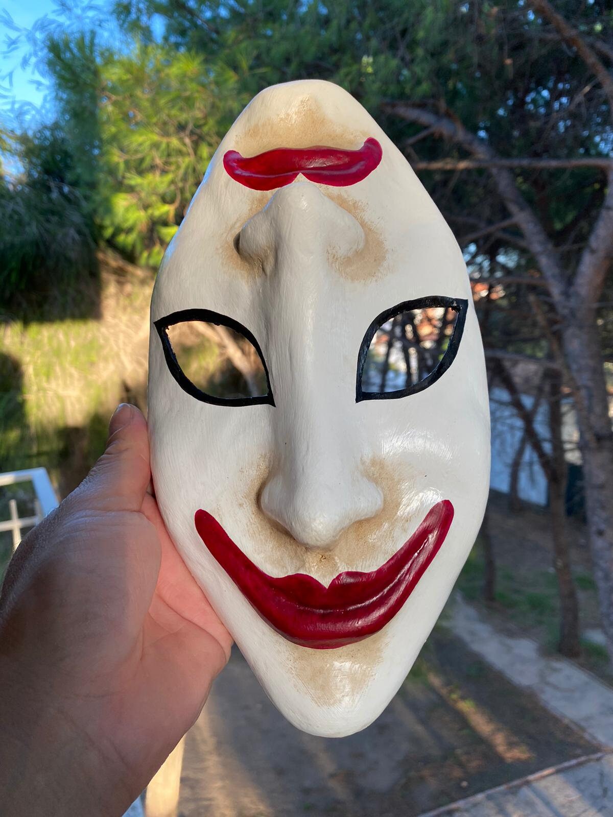 Mask Ready Happy Sad Italian Mask Handmade With Recycled - Etsy UK