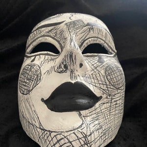 Limited Edition Pierrot's Face Original Venetian Handmade Mask Ideal ...