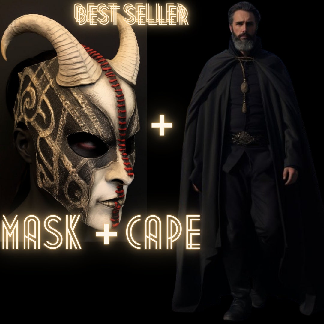 Limited Edition Made for Me. Full Face Demon Mask. White, Gold, Black ...
