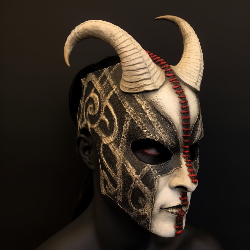 Limited Edition Made for Me. Full Face Demon Mask. White - Etsy