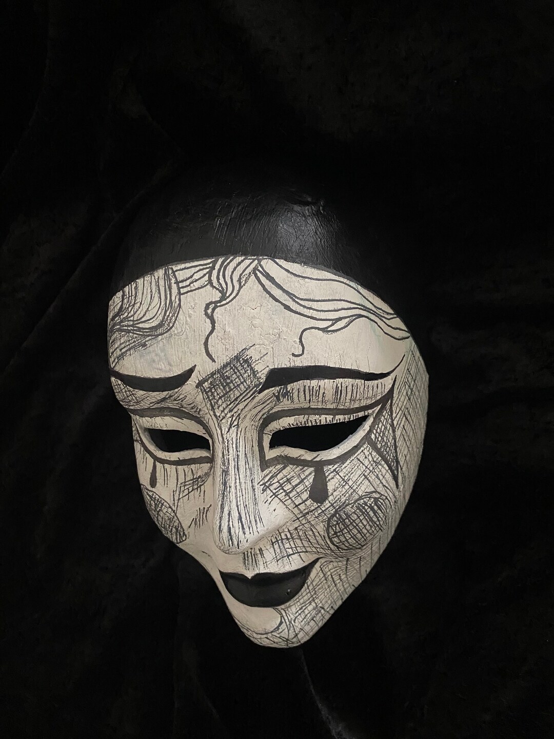 Limited Edition Pierrot's Face Original Venetian Handmade Mask Ideal ...