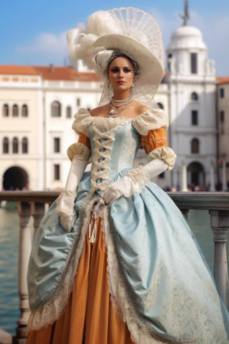 Exquisite Venetian Costume: Elegant Dress for Venetian Masquerades ...