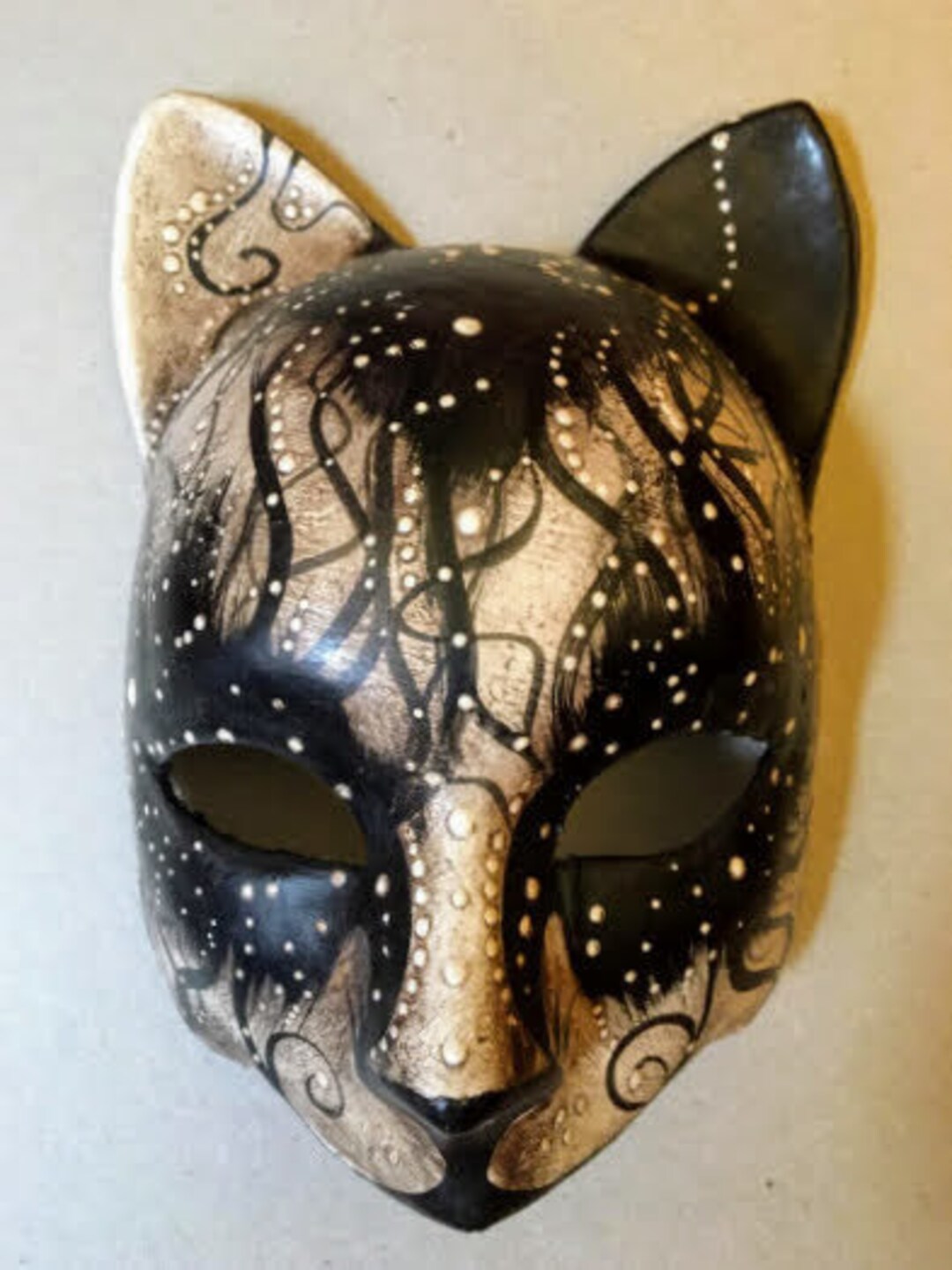 Venetian Cat Mask Handmade in Italy.venetian Mask in Papier-mâché, Made ...