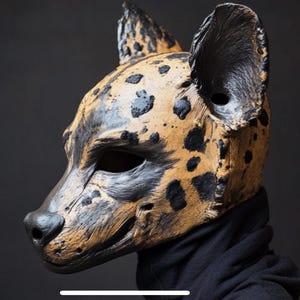 Handmade Spotted Hyena Mask | Realistic Animal Mask | Unique Venetian ...