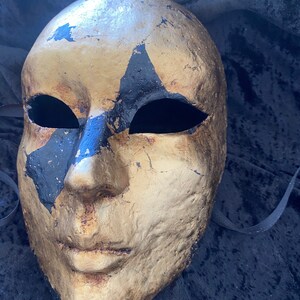 LIMITED EDITION Sardinia Mask Black and Gold Face Full Venetian Style ...