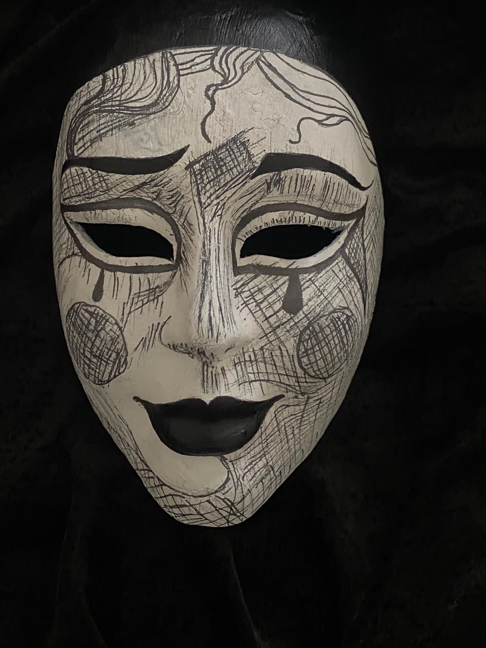 Limited Edition Pierrot's Face Original Venetian Handmade - Etsy