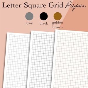 Letter Square Grid Paper Printable, 5mm Square Graph Paper Insert, 8 ...