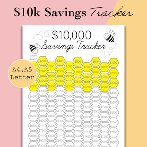 1k Savings Tracker Printable, 1000 Savings Challenge Tracker, Money ...