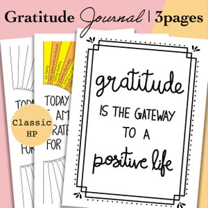 Classic Happy Planner Gratitude Journal Printable Page, Daily Gratitude ...