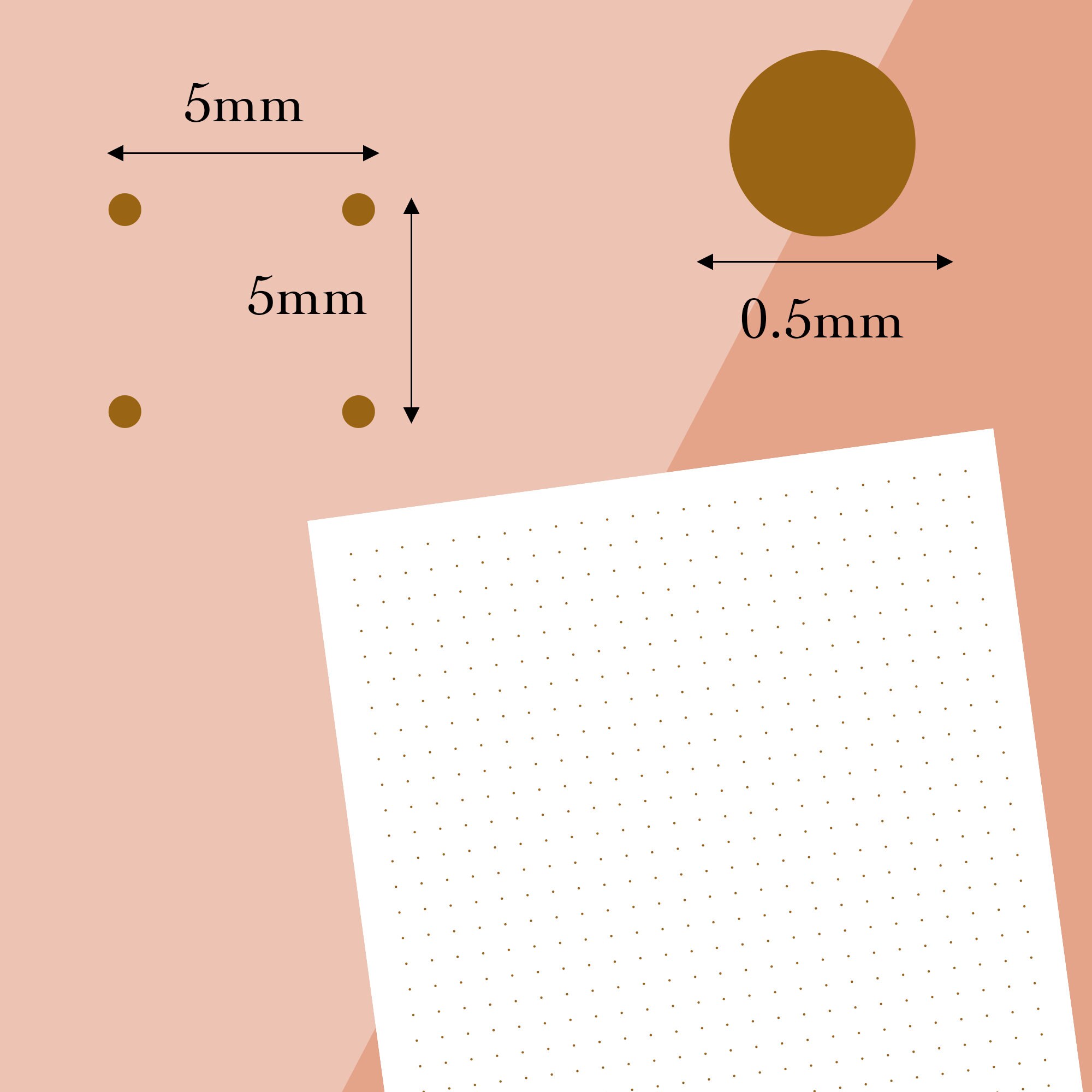 Letter Dot Grid Paper Printable, 5mm Square Dot Grid Insert PDF, 8.5x11 ...