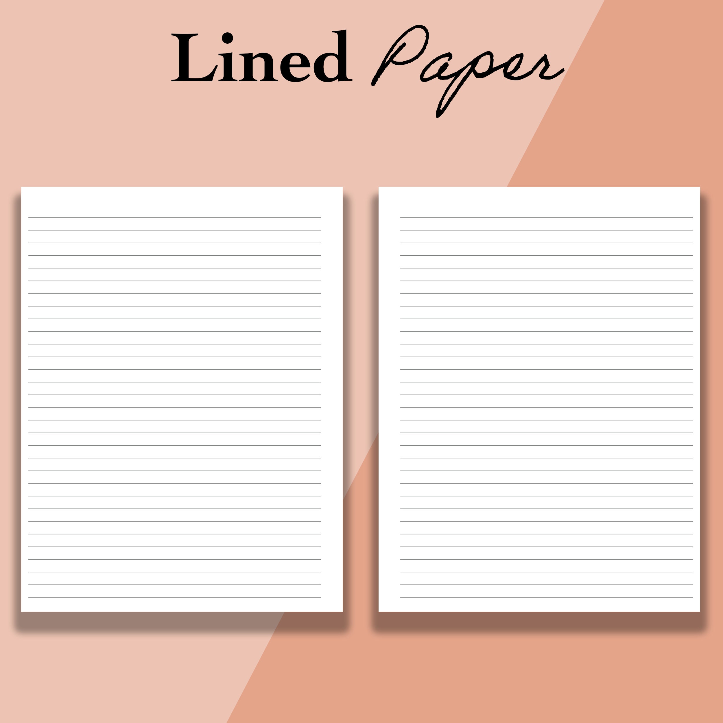 Classic Happy Planner Dot Grid Lined Paper Insert, Printable Writing ...
