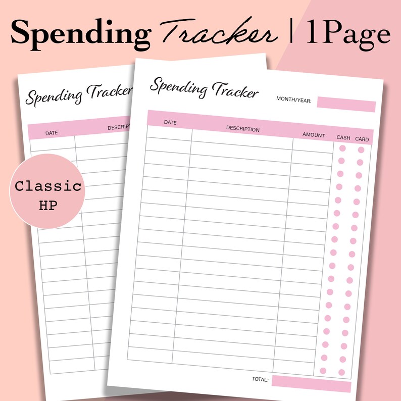 Happy Planner Spending Log PDF, Happy Planner Expense Tracker Printable ...