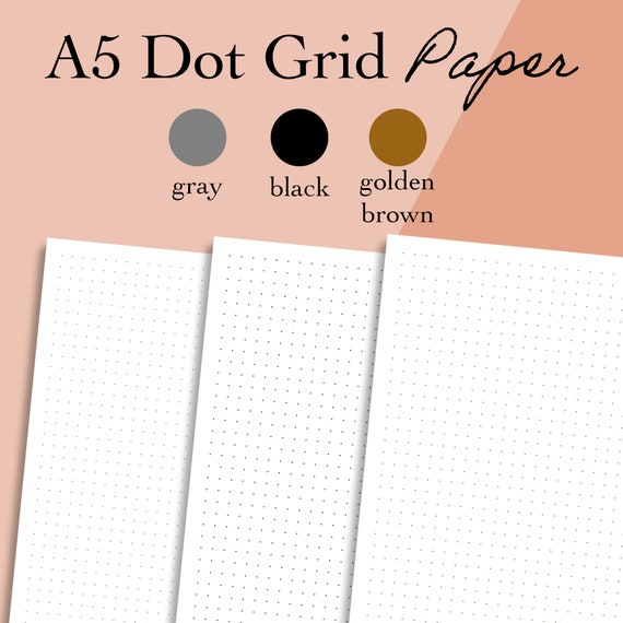 A5 Dot Grid Paper Printable 5mm Square A5 Dot Grid Insert - Etsy