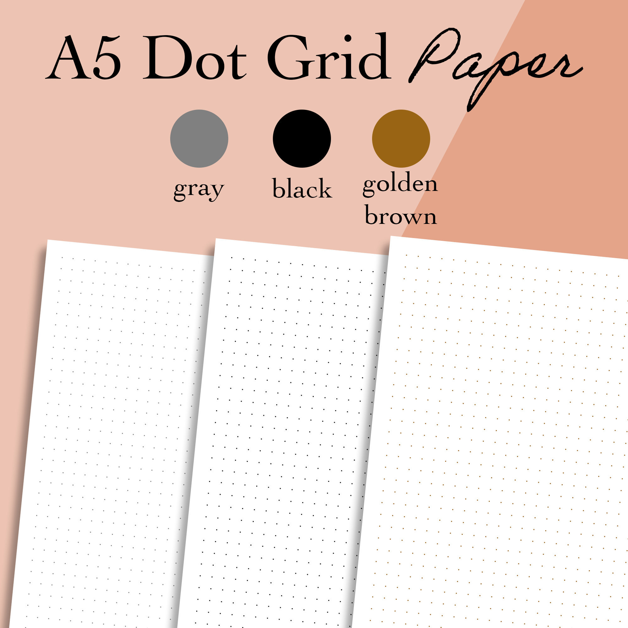 A5 Dot Grid Paper Printable 5mm Square A5 Dot Grid Insert Pdf A5 Dot