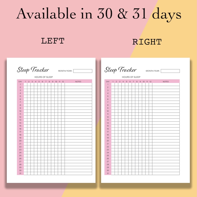 A6 Sleep Tracker Printable, Daily Sleep Log PDF, Sleep Journal Template ...
