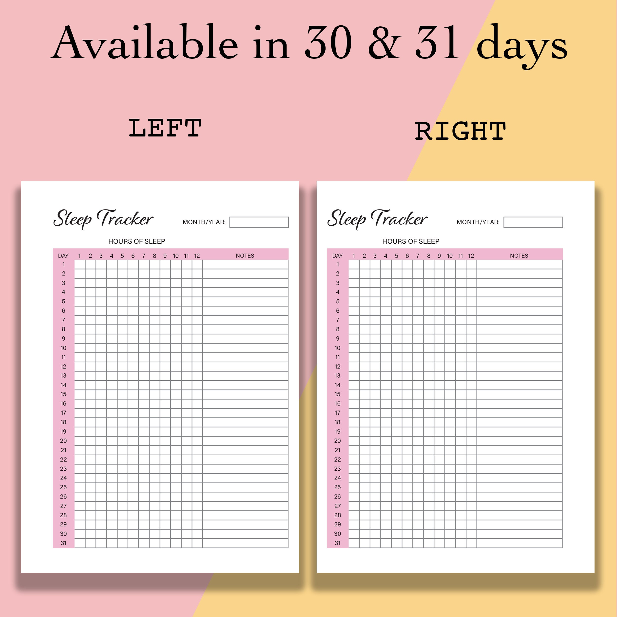 A6 Sleep Tracker Printable, Daily Sleep Log PDF, Sleep Journal Template ...