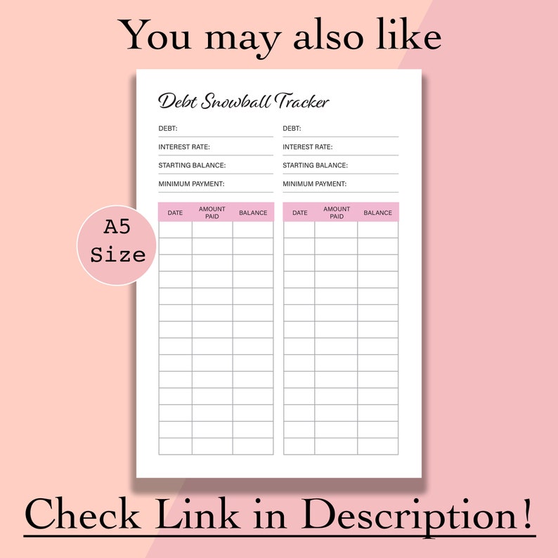 Debt Payoff Tracker, Debt Snowball Printable, Debt Progress Worksheet ...