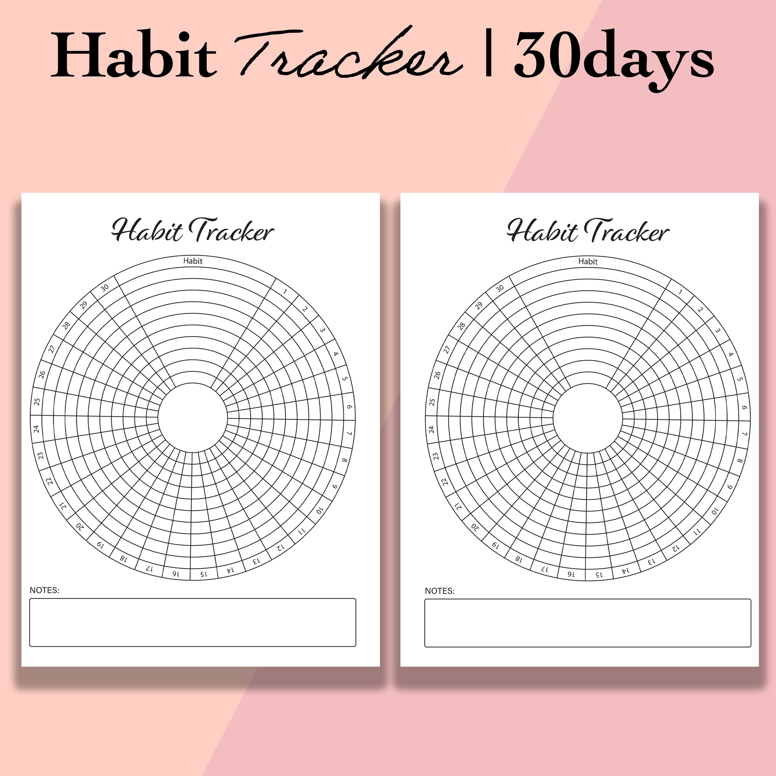 Classic Happy Planner Habit Tracker Printable Daily & Monthly - Etsy