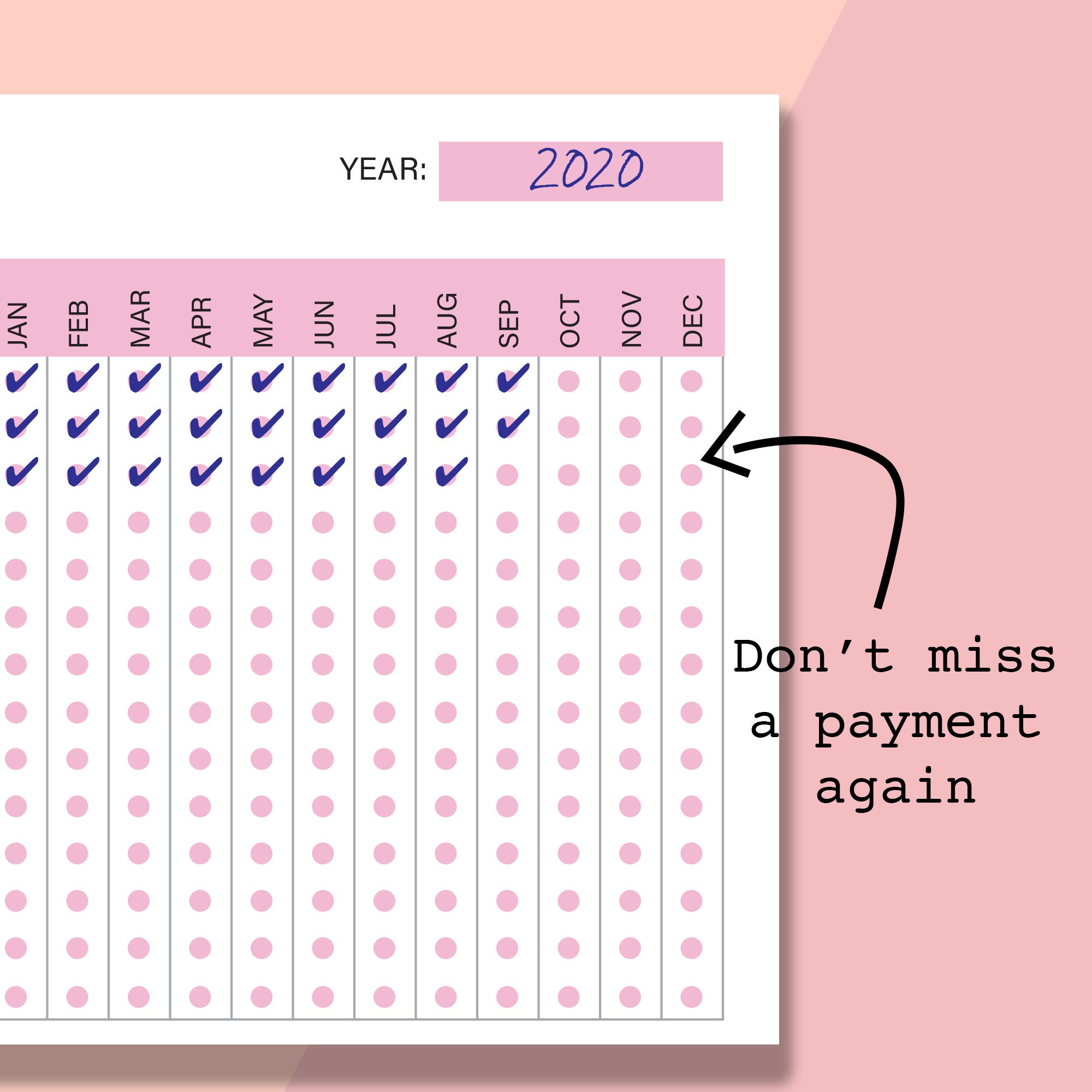 Bill Tracker Printable Inserts, Monthly/yearly Bill Organizer, Bill Pay ...