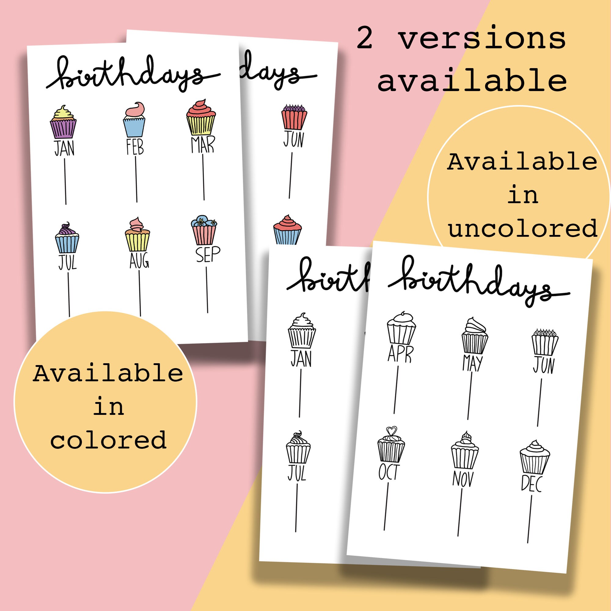 Birthday Tracker Printable, Birthday Tracker Planner, Birthday Log ...