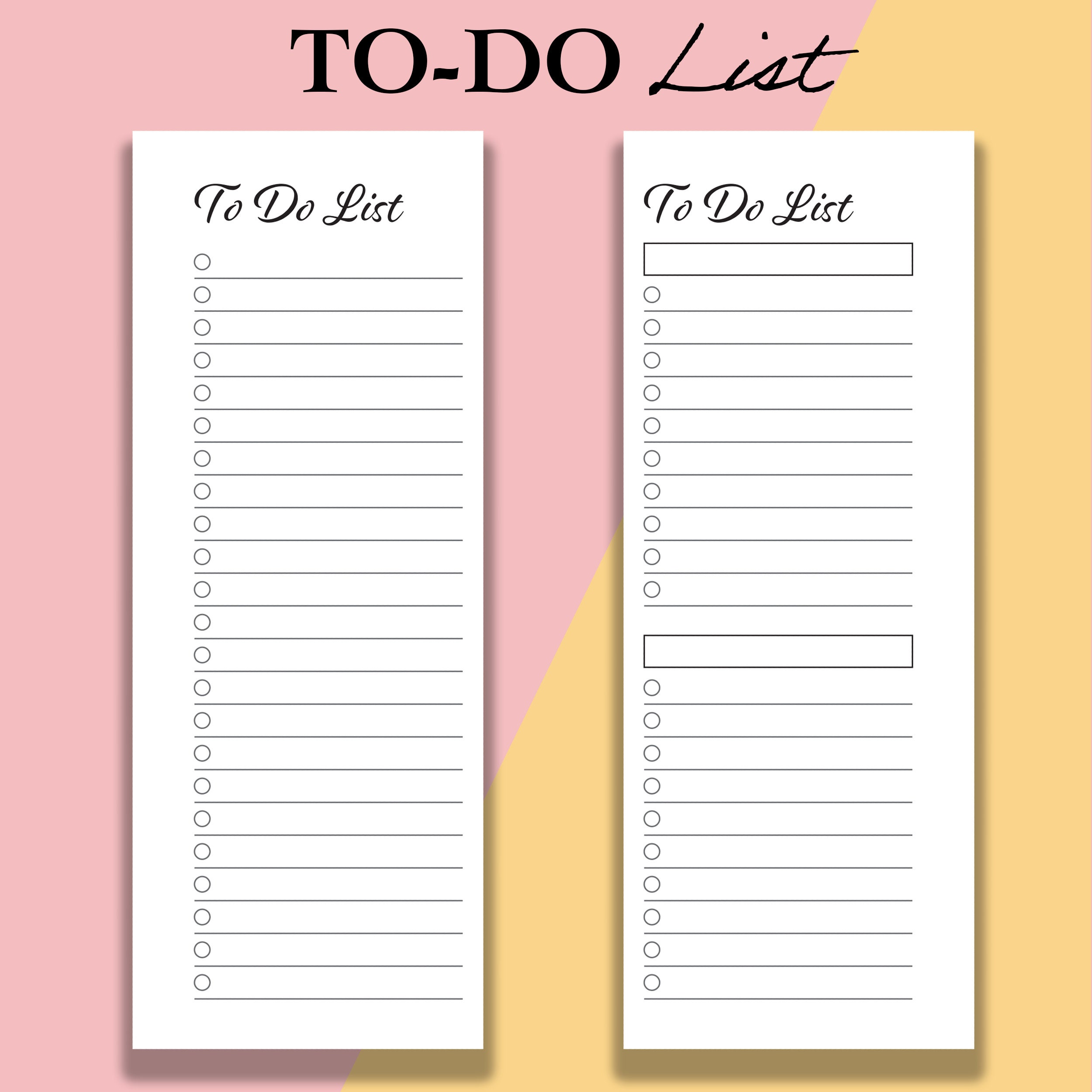 Skinny Mini HP to Do List Printable, To-do List PDF, Todo List ...