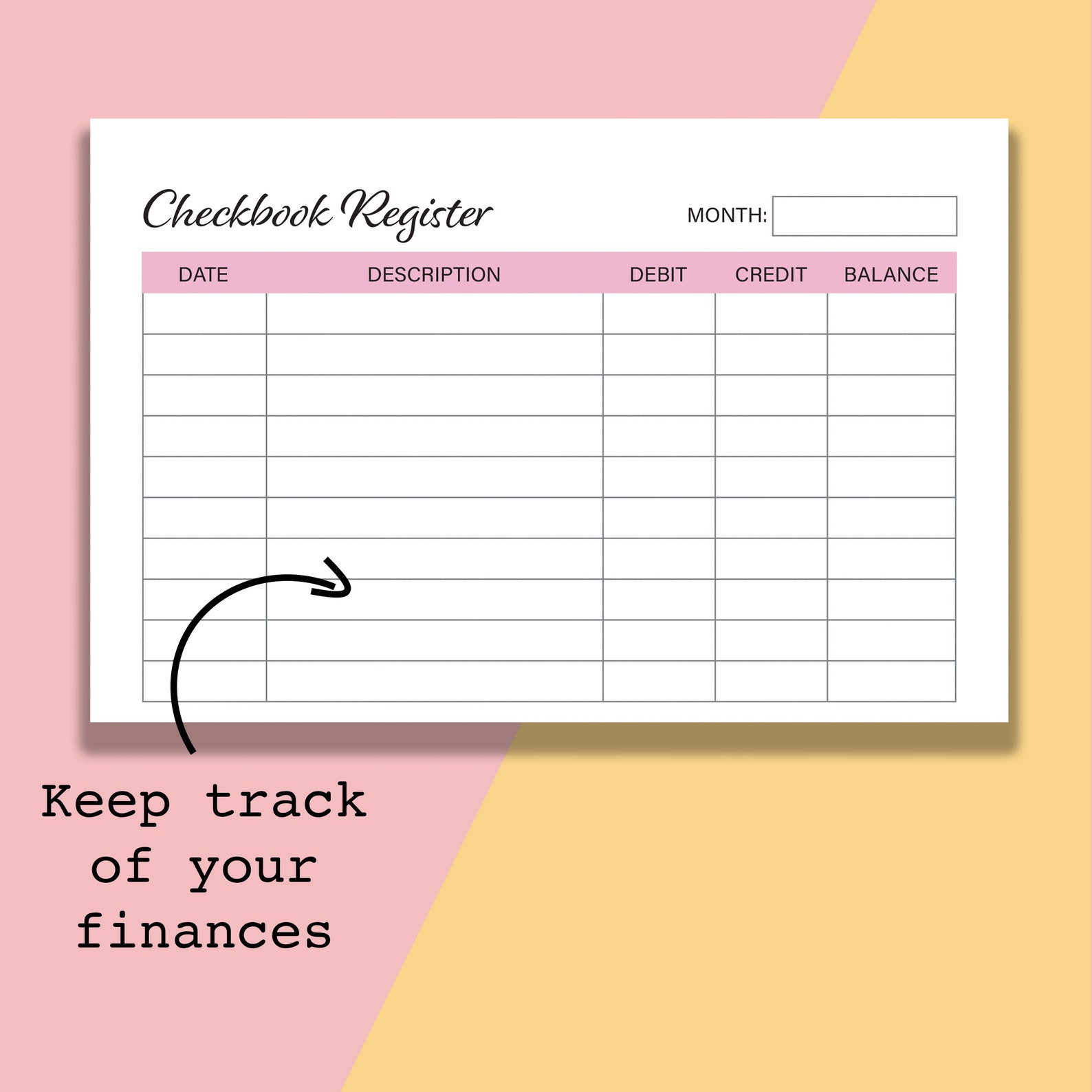 Mini Happy Planner Check Register Printable Planner, Mini HP Checkbook ...
