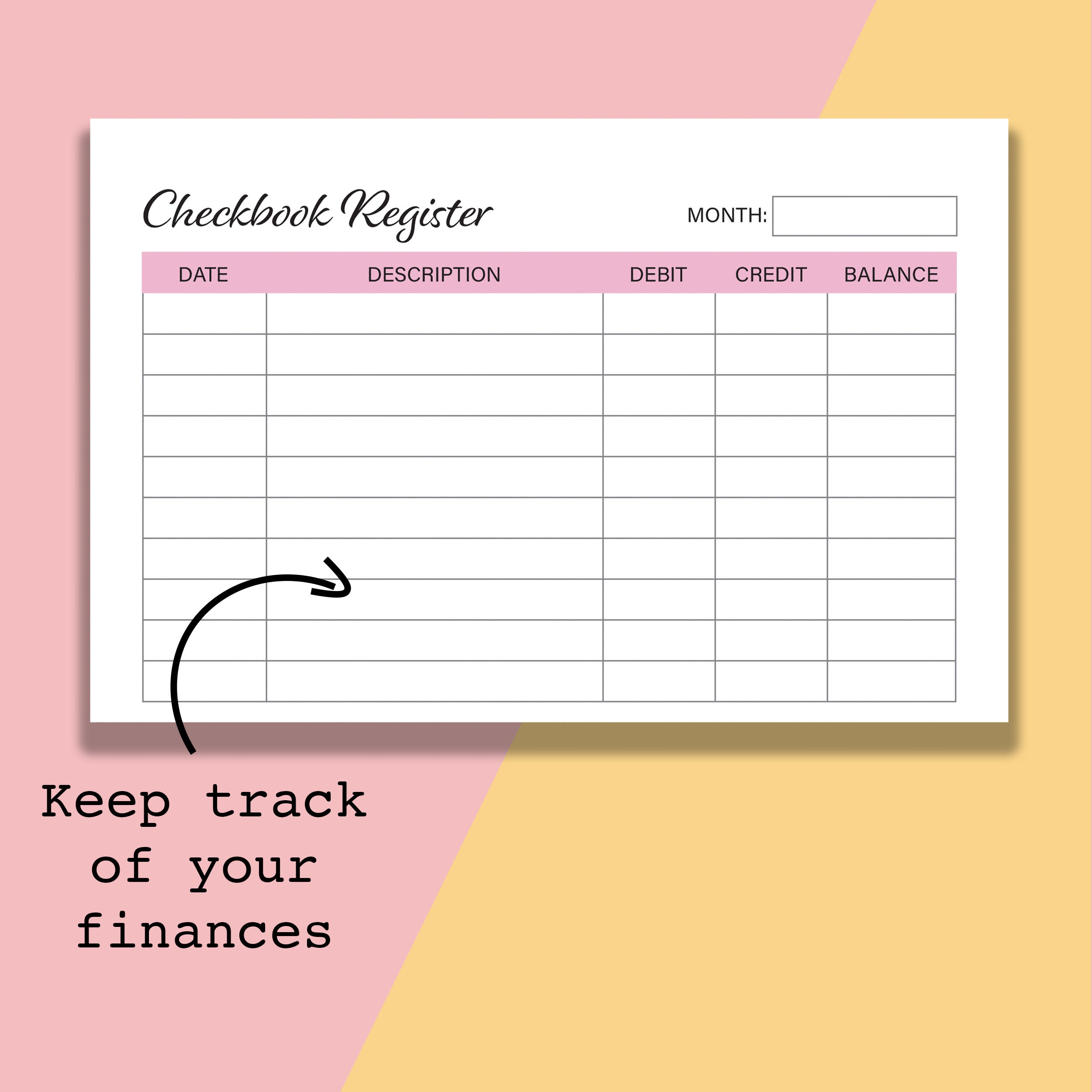 Mini Happy Planner Check Register Printable Planner, Mini HP Checkbook ...