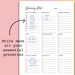 A6 Weekly Meal Planner Printable and Grocery List, Weekly Menu Planner ...