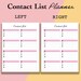 Classic Happy Planner Contact Pages, Happy Planner Address Book ...