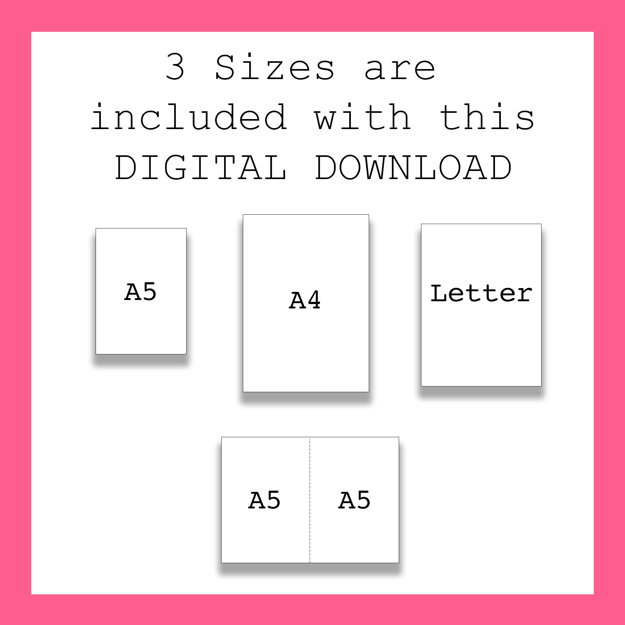 Reading Tracker Printable - A5, A4, Letter - - Etsy