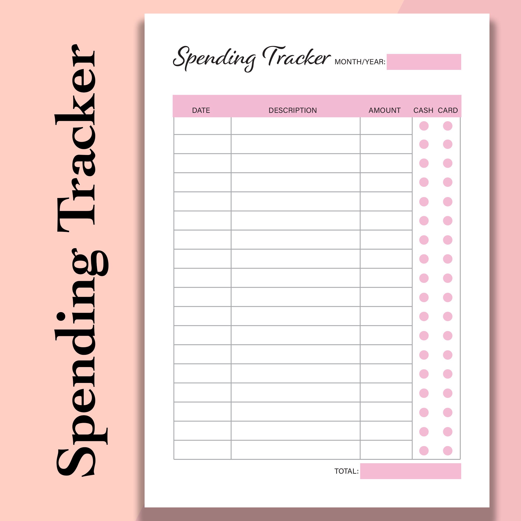 A5 Spending Tracker Printable, Expense Tracker Inserts PDF, Daily ...