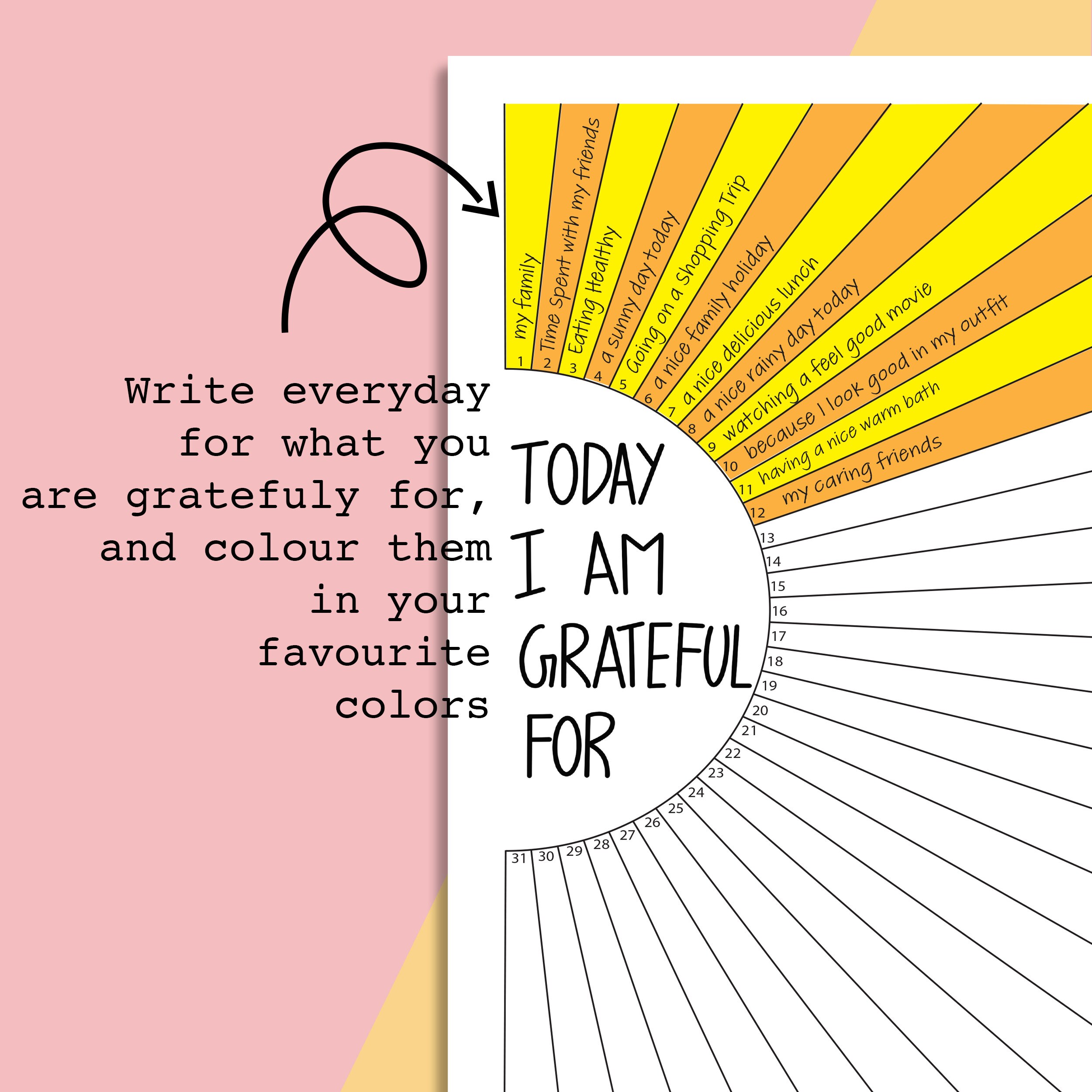 Classic Happy Planner Gratitude Journal Printable Page, Daily Gratitude ...