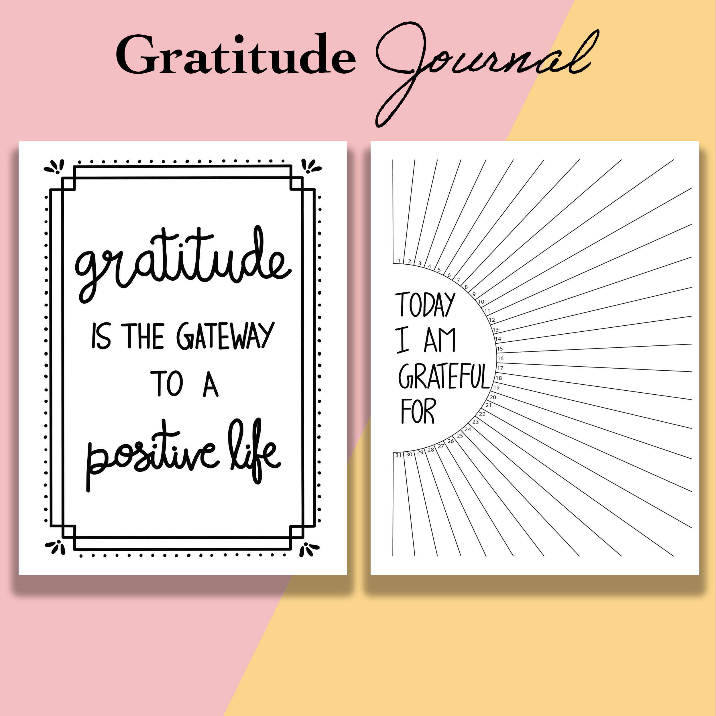 Classic Happy Planner Gratitude Journal Printable Page, Daily Gratitude ...