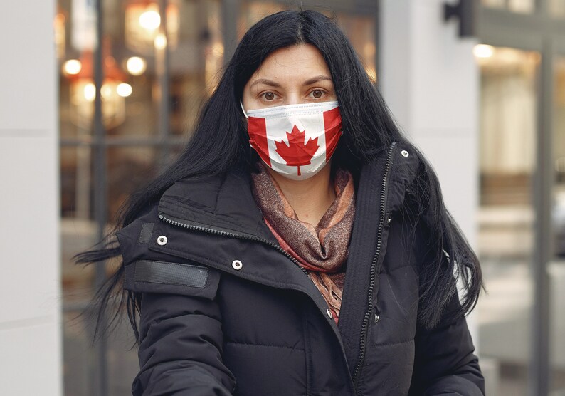 Canada Flag Face Mask Face Mask Canada Flag Flag Face Mask Washable ...
